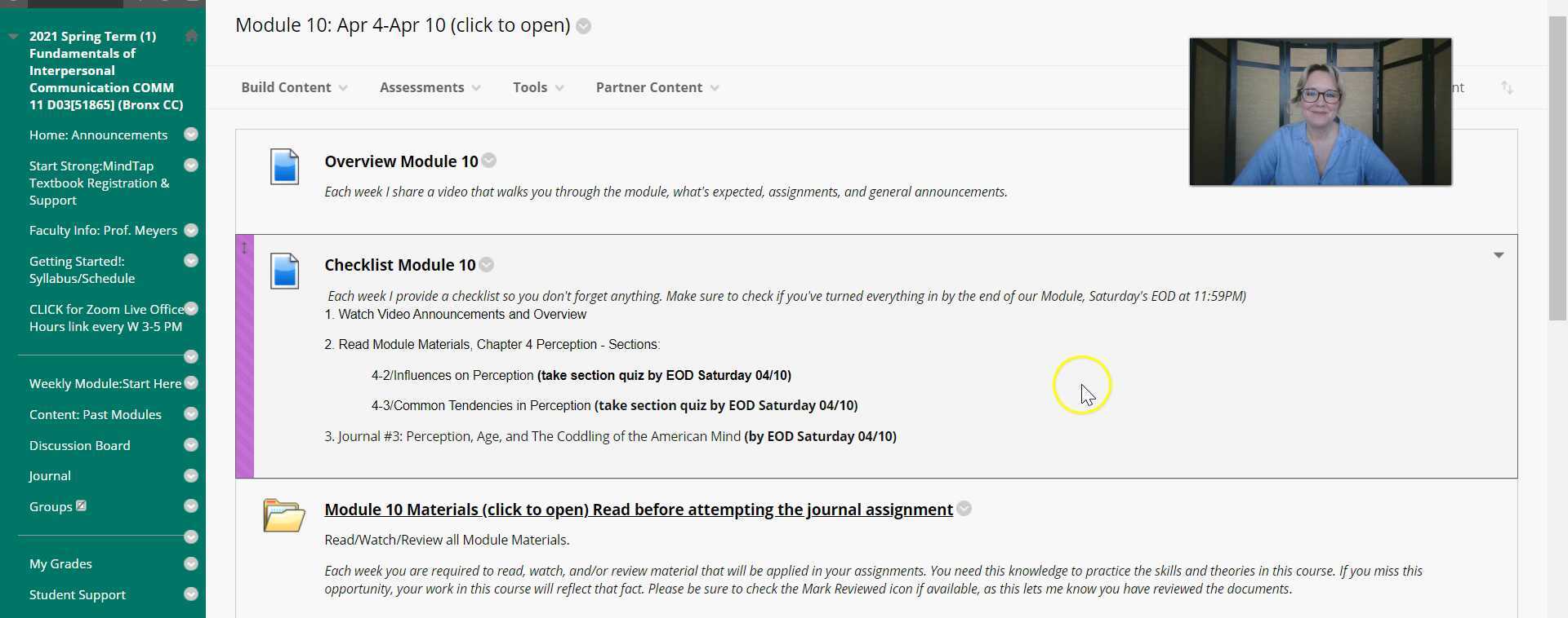 COMM 11 Mod 10 Over SP 21