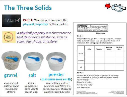 Mixtures and Solutions- Investigation 1 Part 1