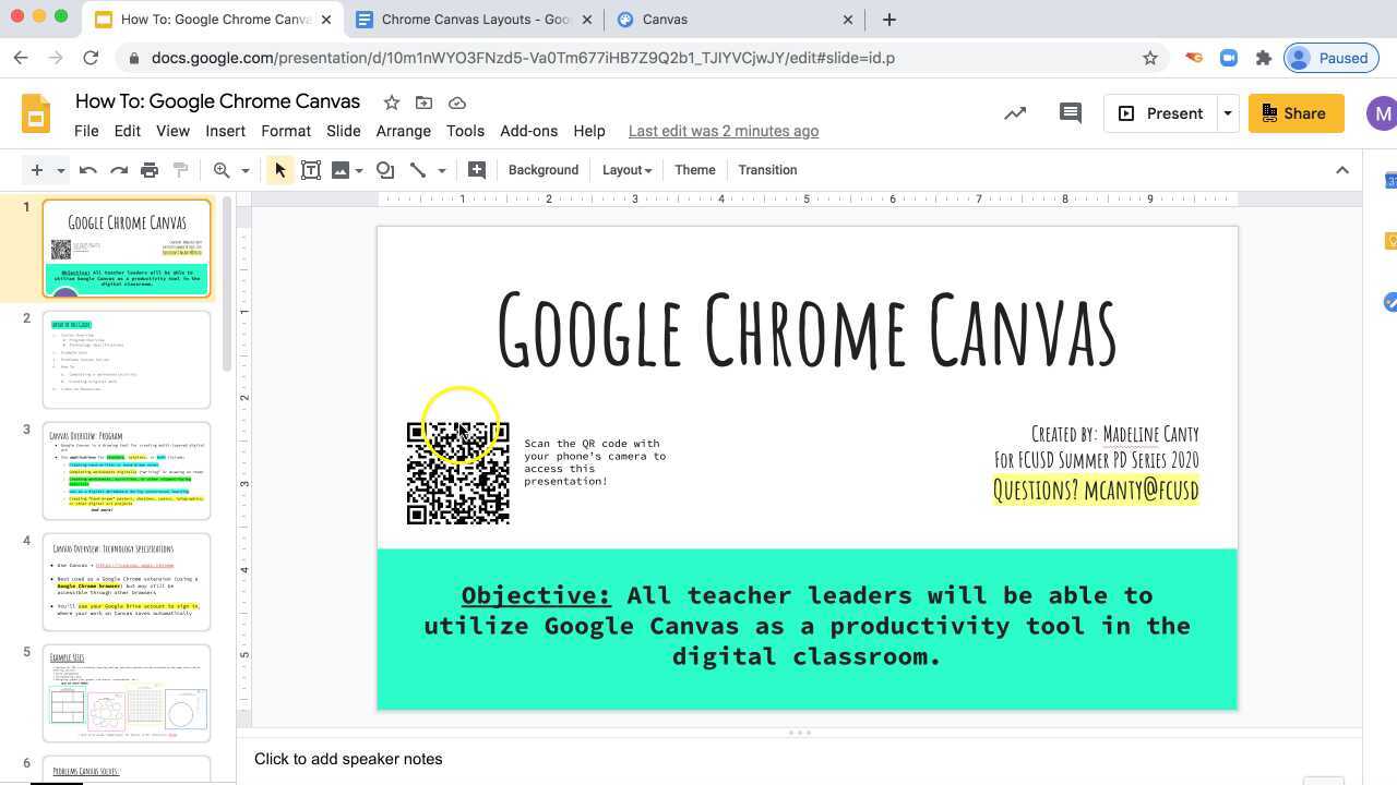 Chrome Canvas Tutorial FCUSD MCanty
