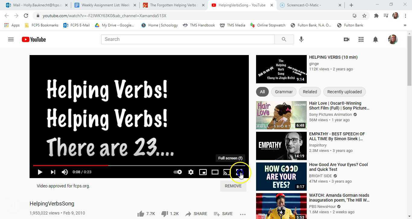 The 23 Helping Verbs Song The 23 Helping Verbs Song