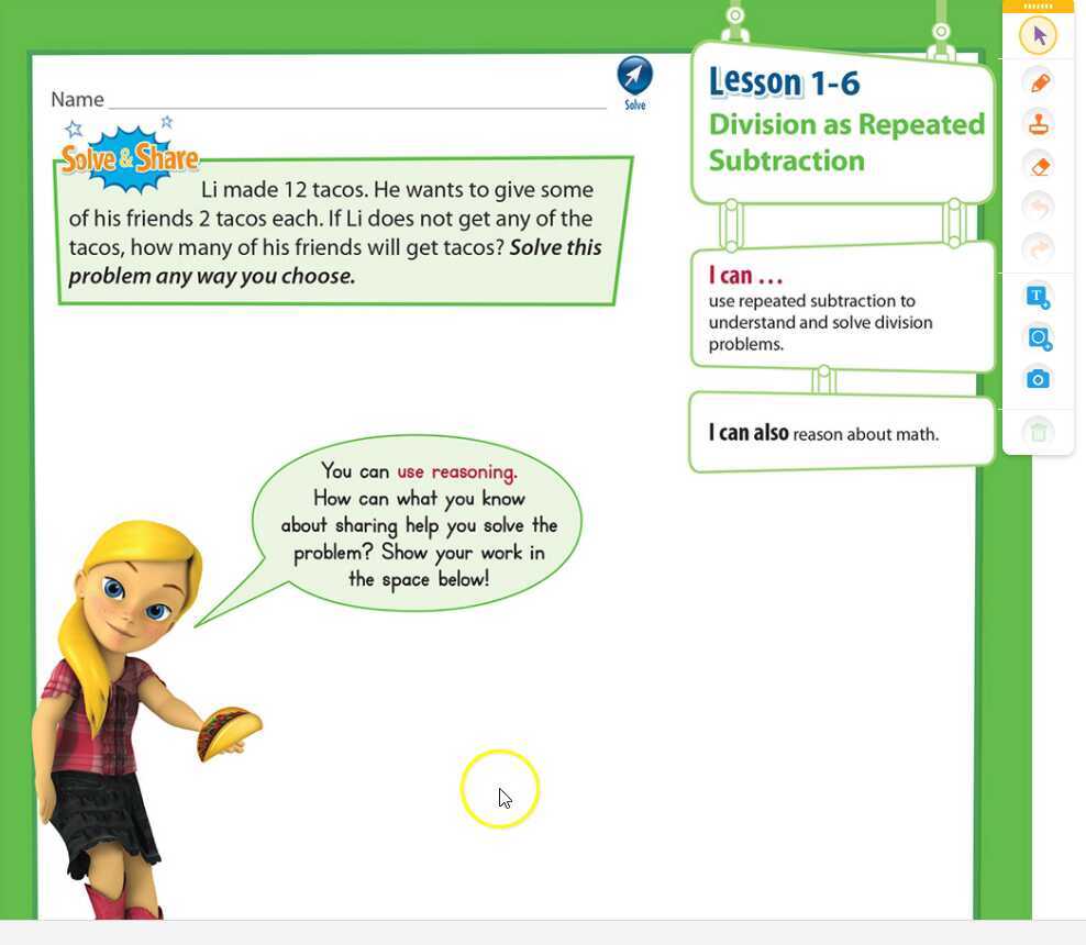 Math Lesson 1-6 Video #1 Solve and Share