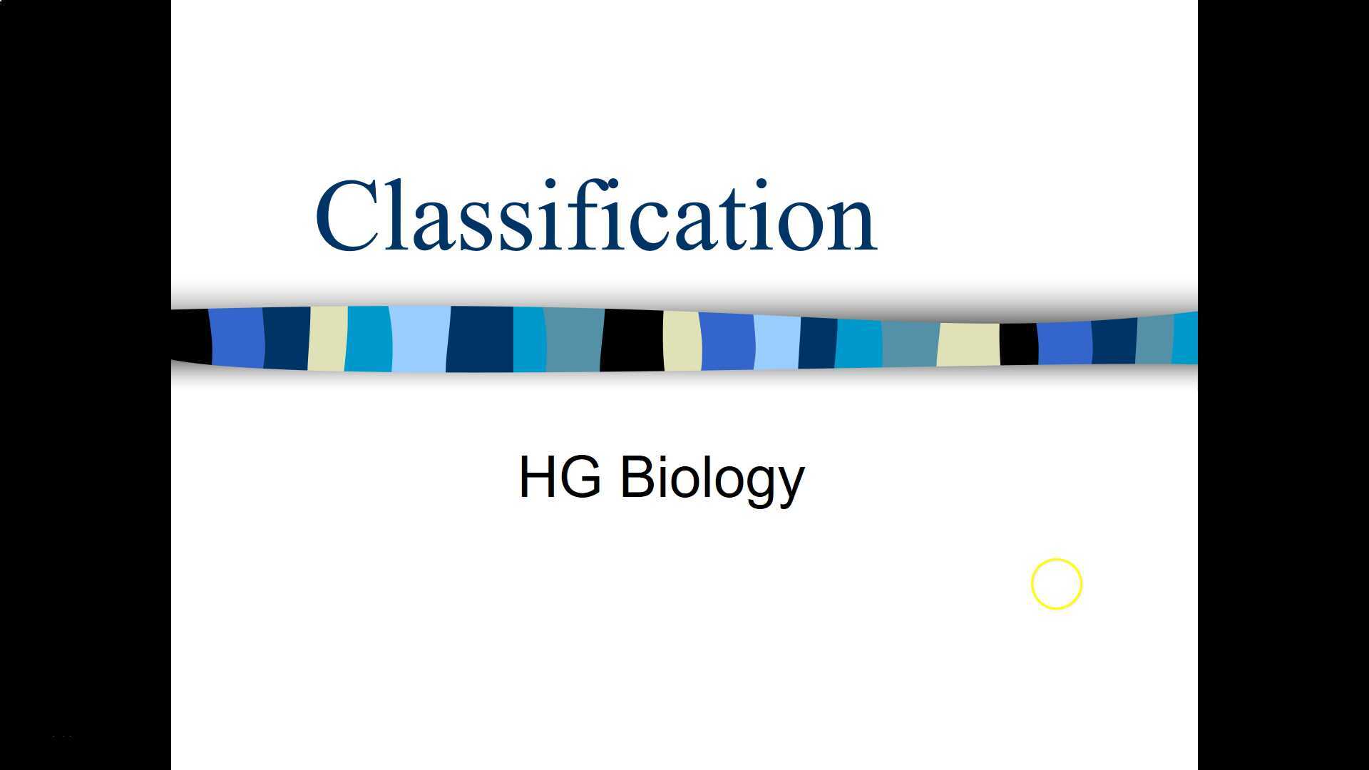 HG Notes: Classification