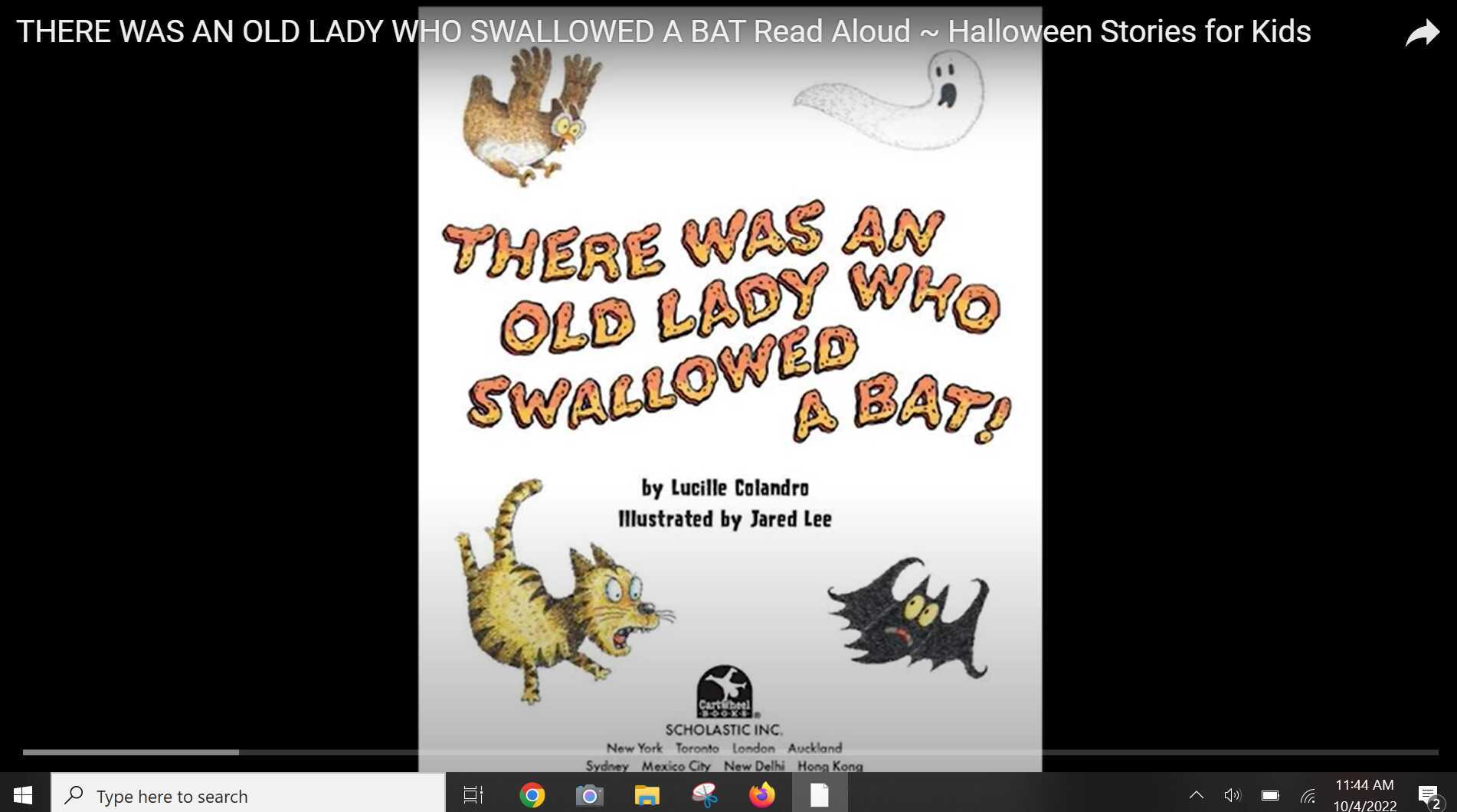 There Was An Old Lady Who Swallowed a Bat! (poem)