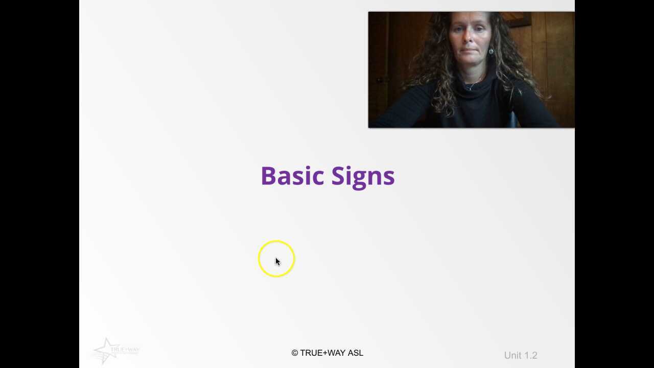 Unit 1 1.2 Introduction to ASL