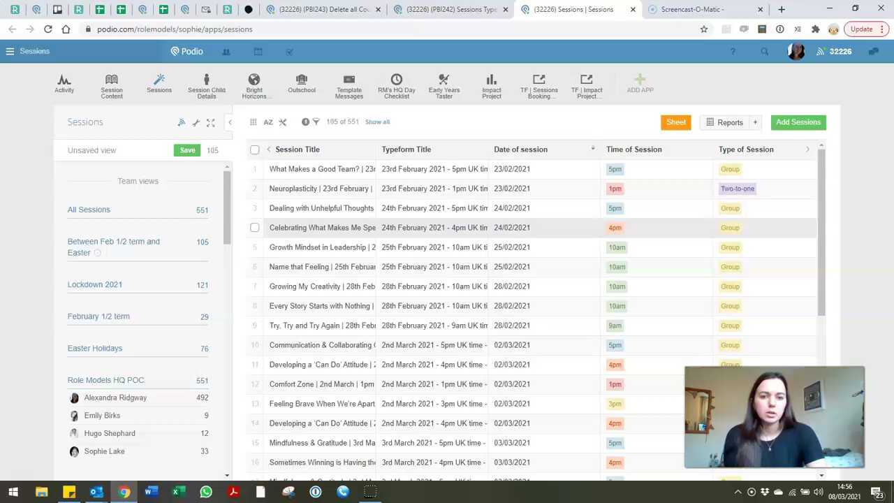 Podio Session Workspace Training