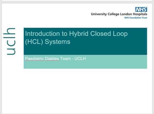 School Training - Hybrid Closed Loop Systems
