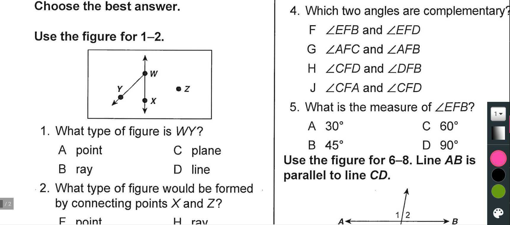 Review Geometry Test
