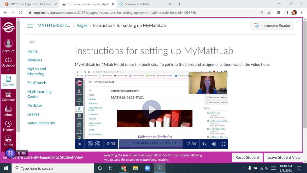 MyMathLab Instructions for Dual Enrollment