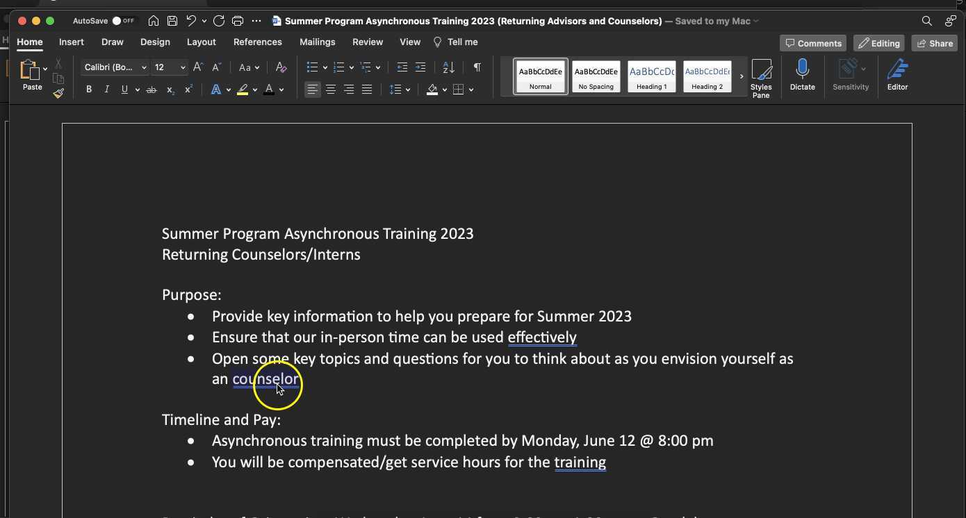 Summer Program Asynchronous Training 2023 (Returning Counselors and ...