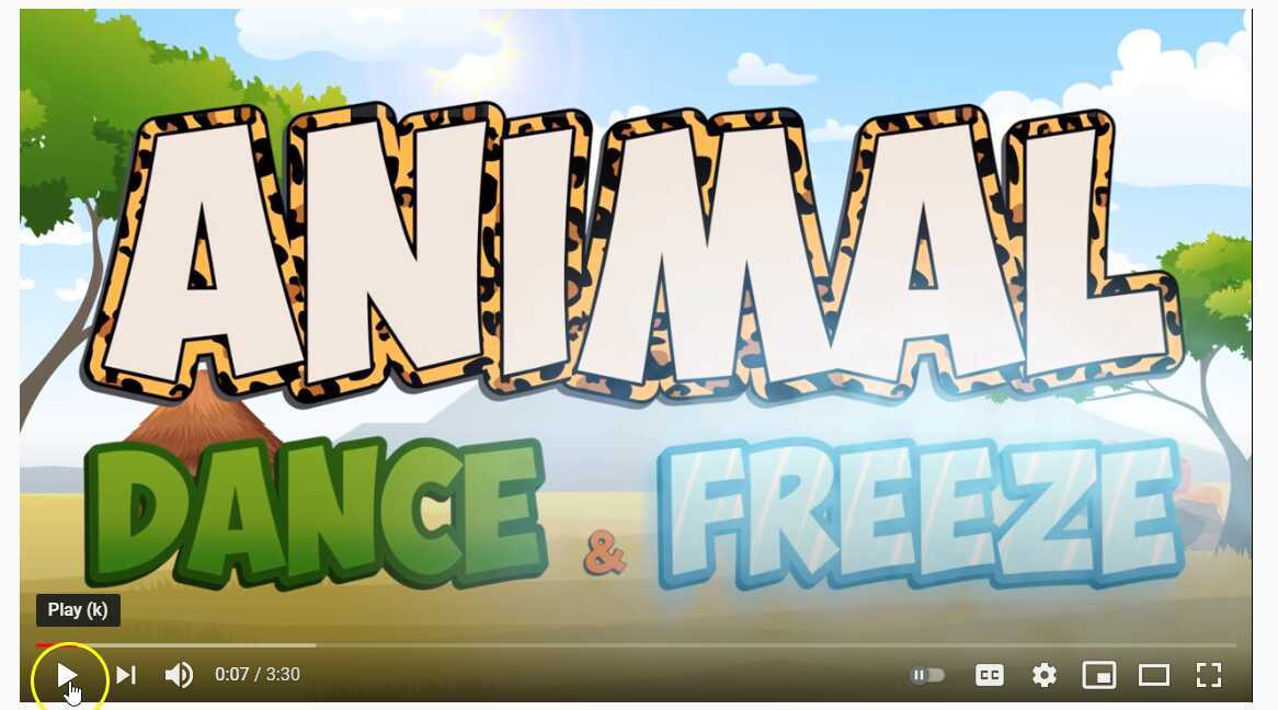 Brain Break- Animal Dance and Freeze