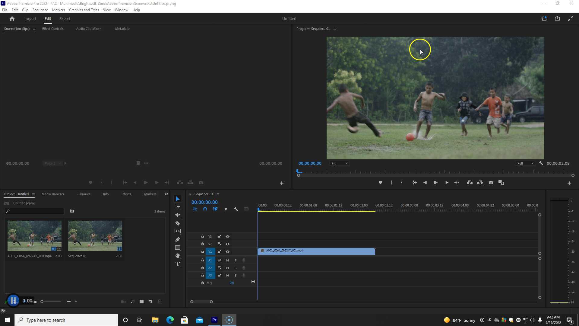Reversing a Clip in Premiere Zoee's Screencast