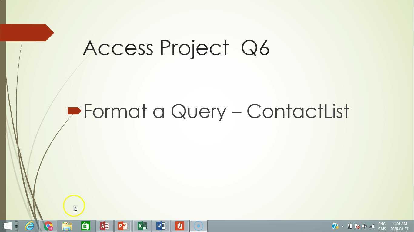 Access Project Q6