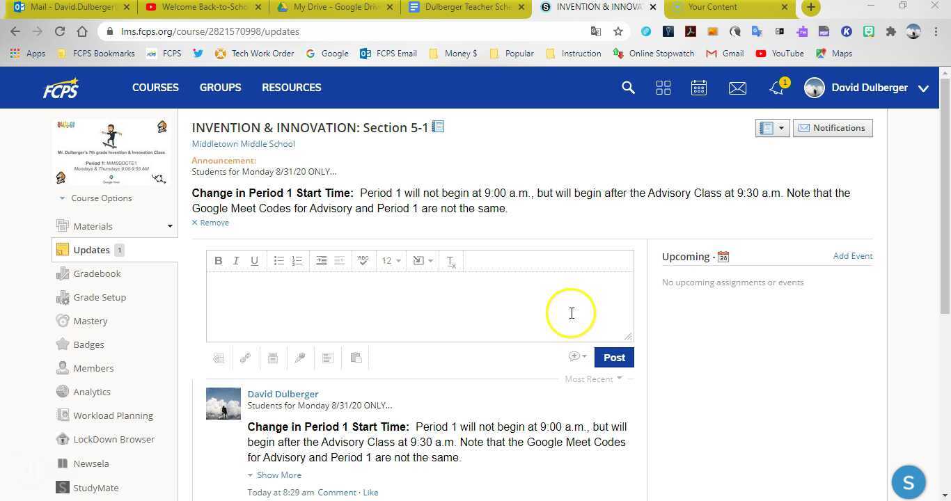 Schoology Tip - How to pin a course update to the top of the screen AND ...