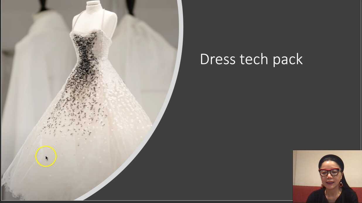 dress design development tech pack