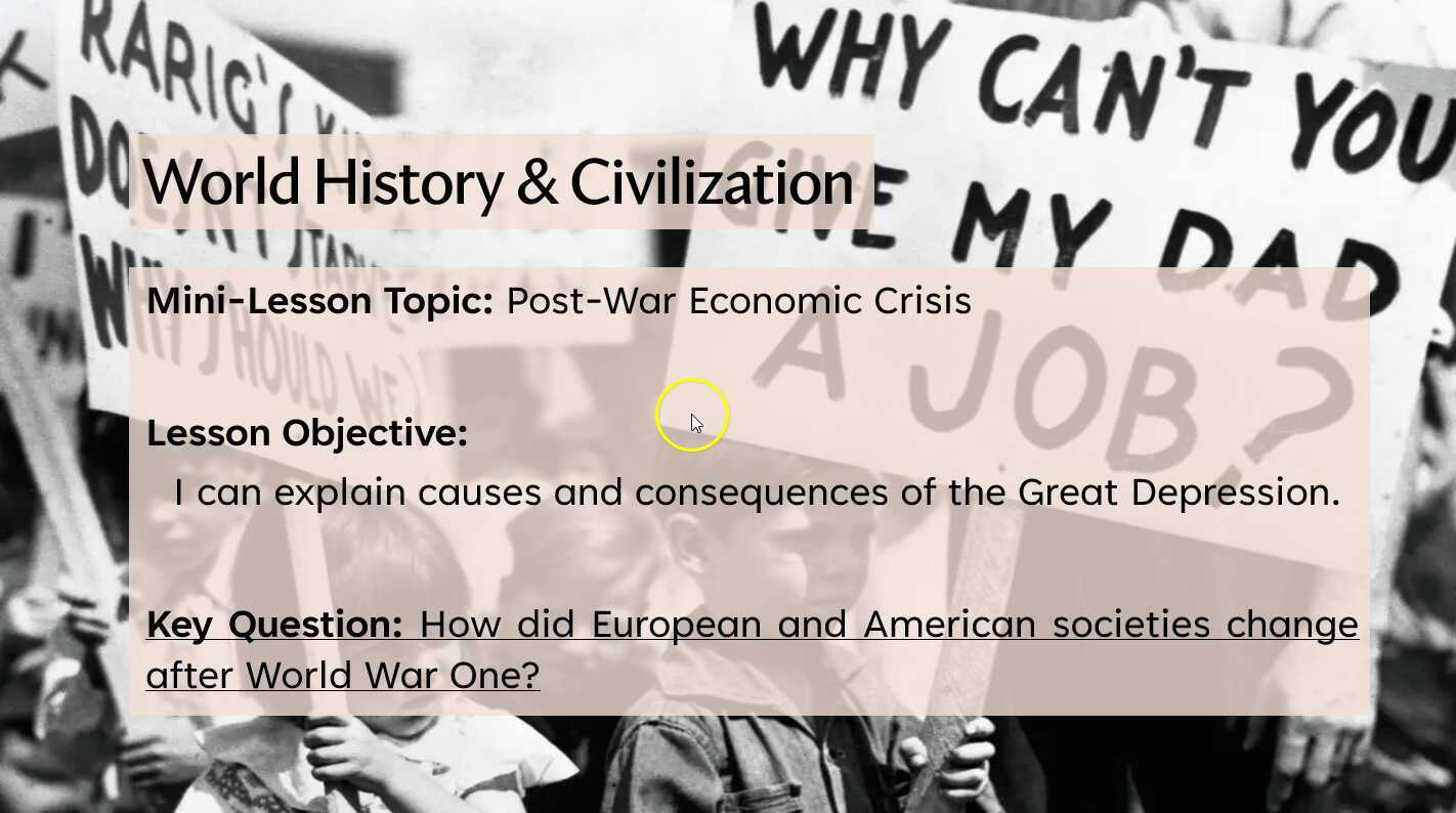 The Great Depression in US and Europe