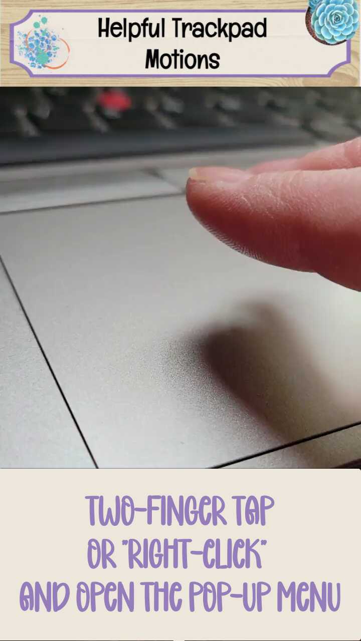 Helpful Trackpad Motions