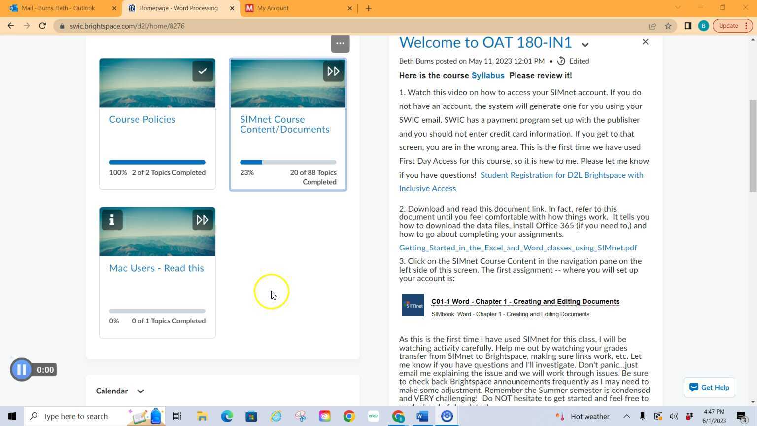 SIMnet Exercise File Update