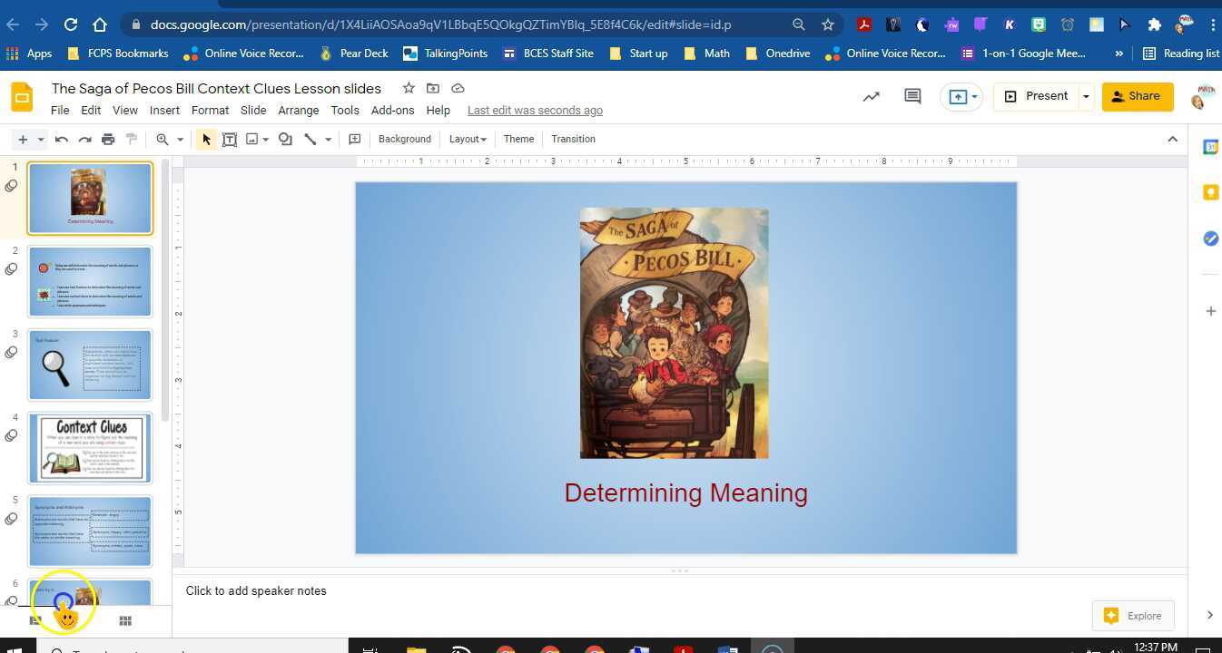 Determing Meaning Lesson