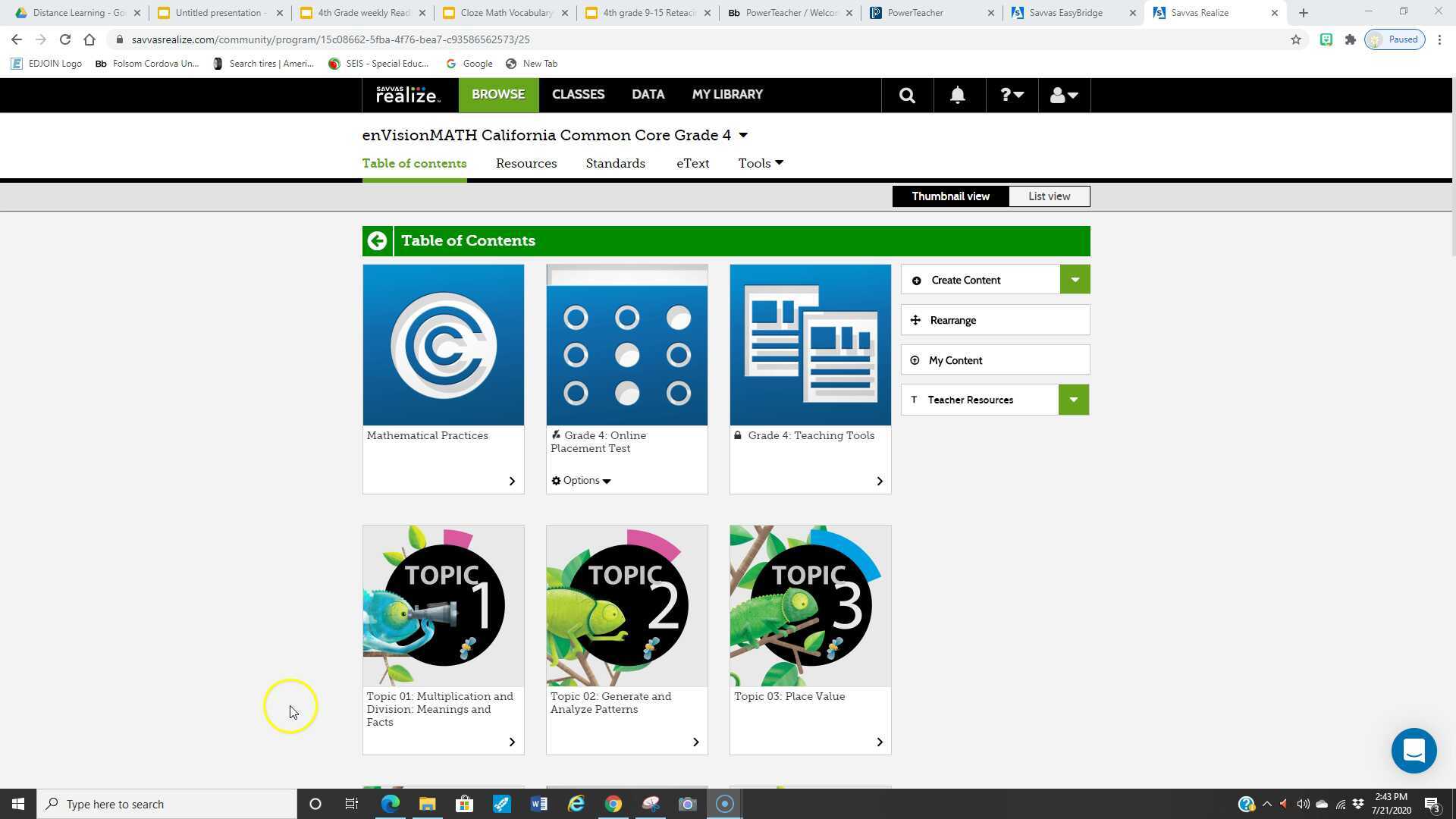 Changing Envision math worksheets to Google Slides Writeable Document