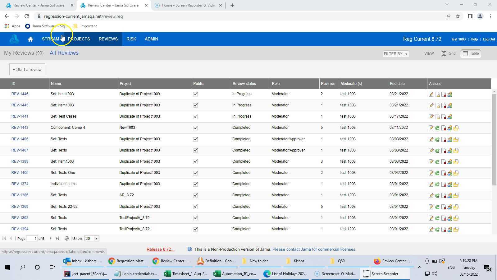Jama Software Screencasts