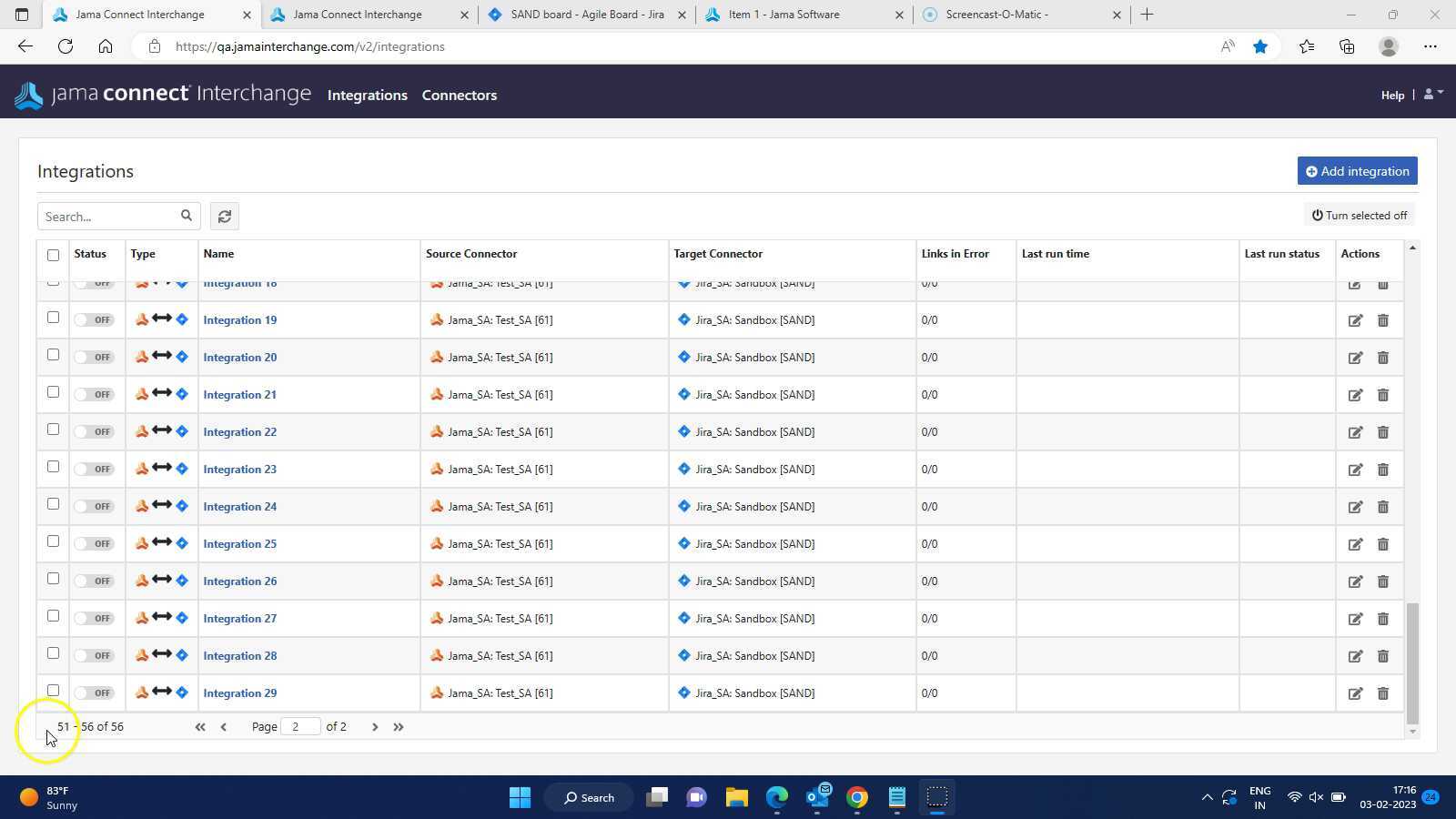 ‘Jama Connect to Jira Data Center’ option is not selected on ‘Jama Connect Integration Wizard’