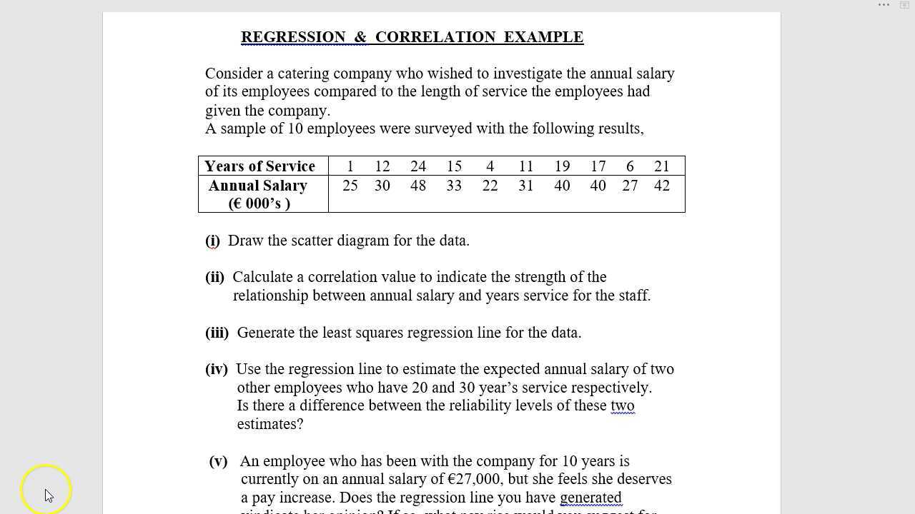 Regression & Correaltion Example