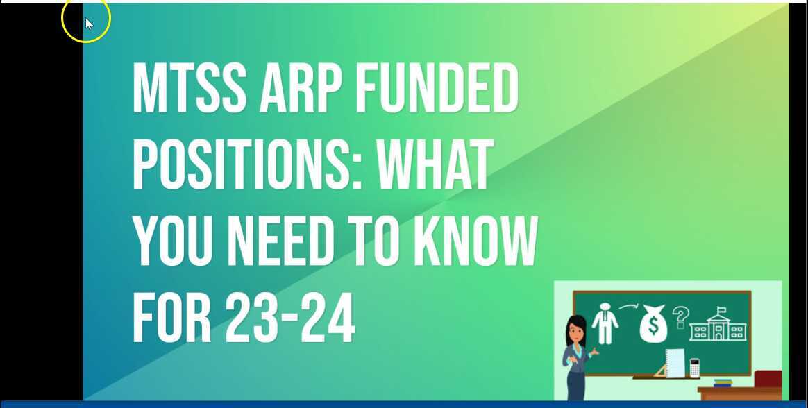 MTSS ARP Positions Update