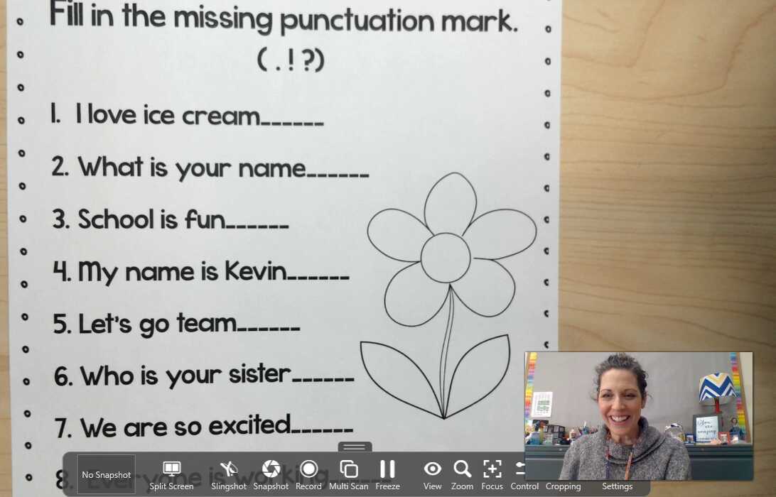 Fill in the Missing Punctuation Mark Worksheet