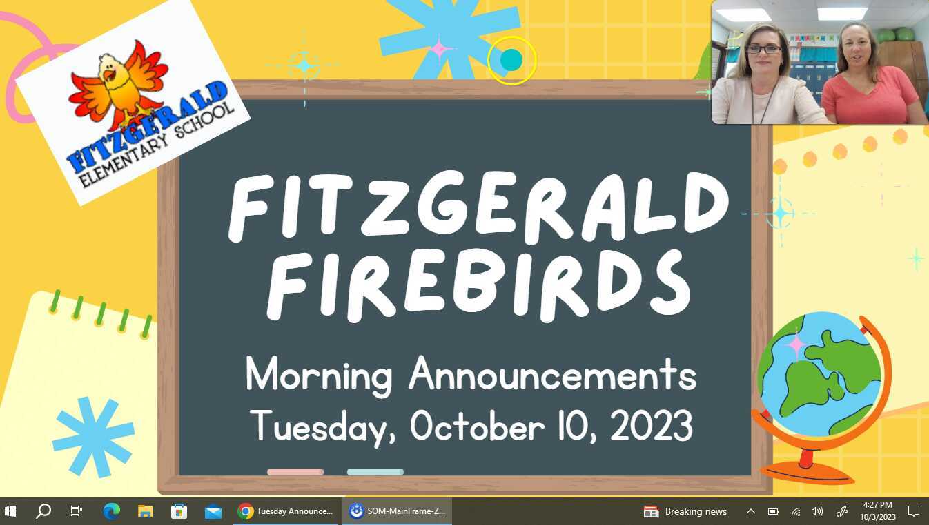 Fitz Announcements 10-10-23