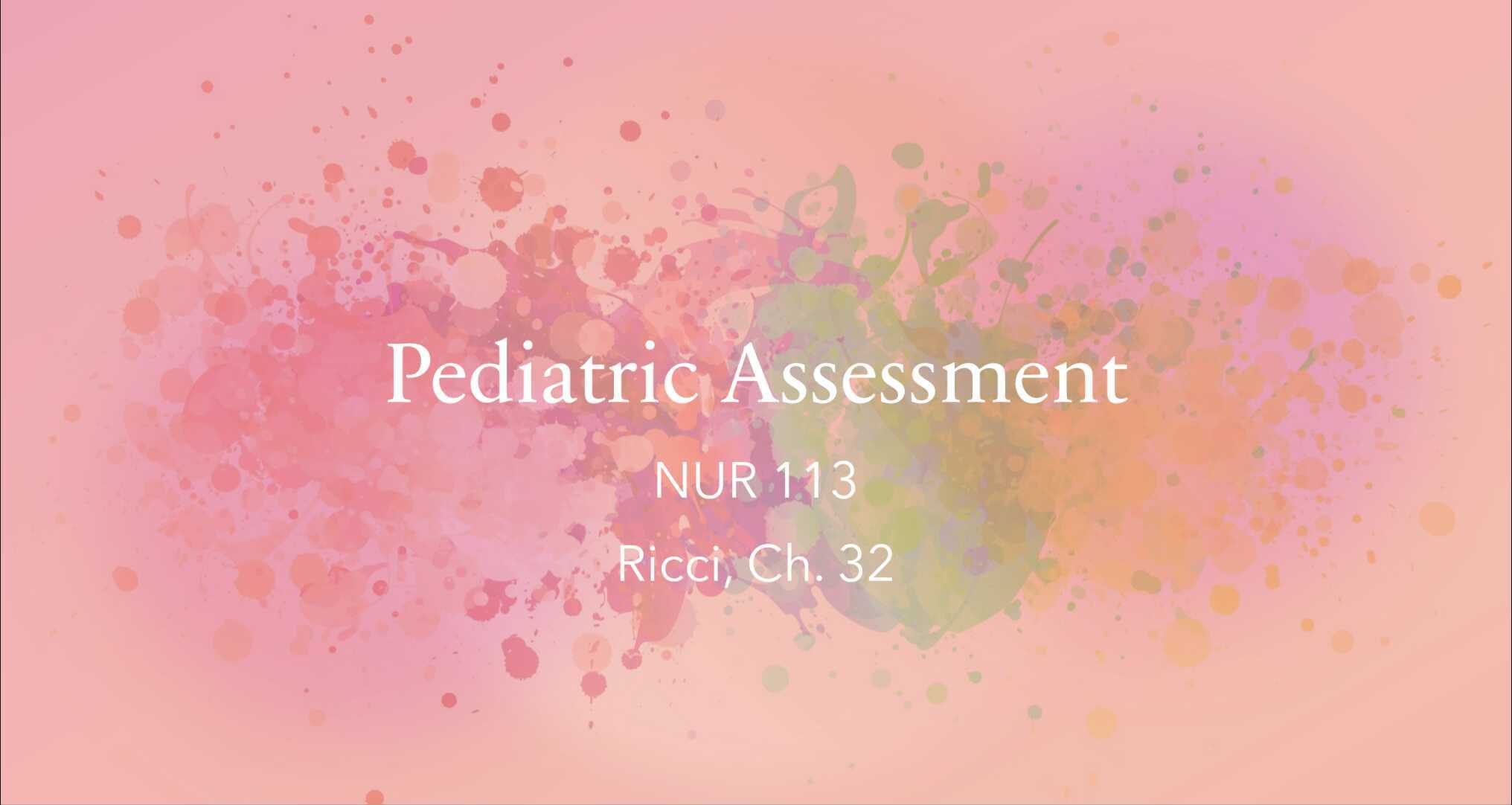 Pediatric Assessment