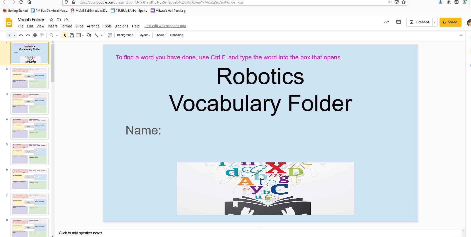How to do your Vocab