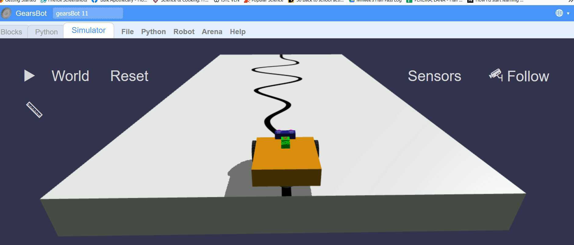 GearsBot Line Follow Python