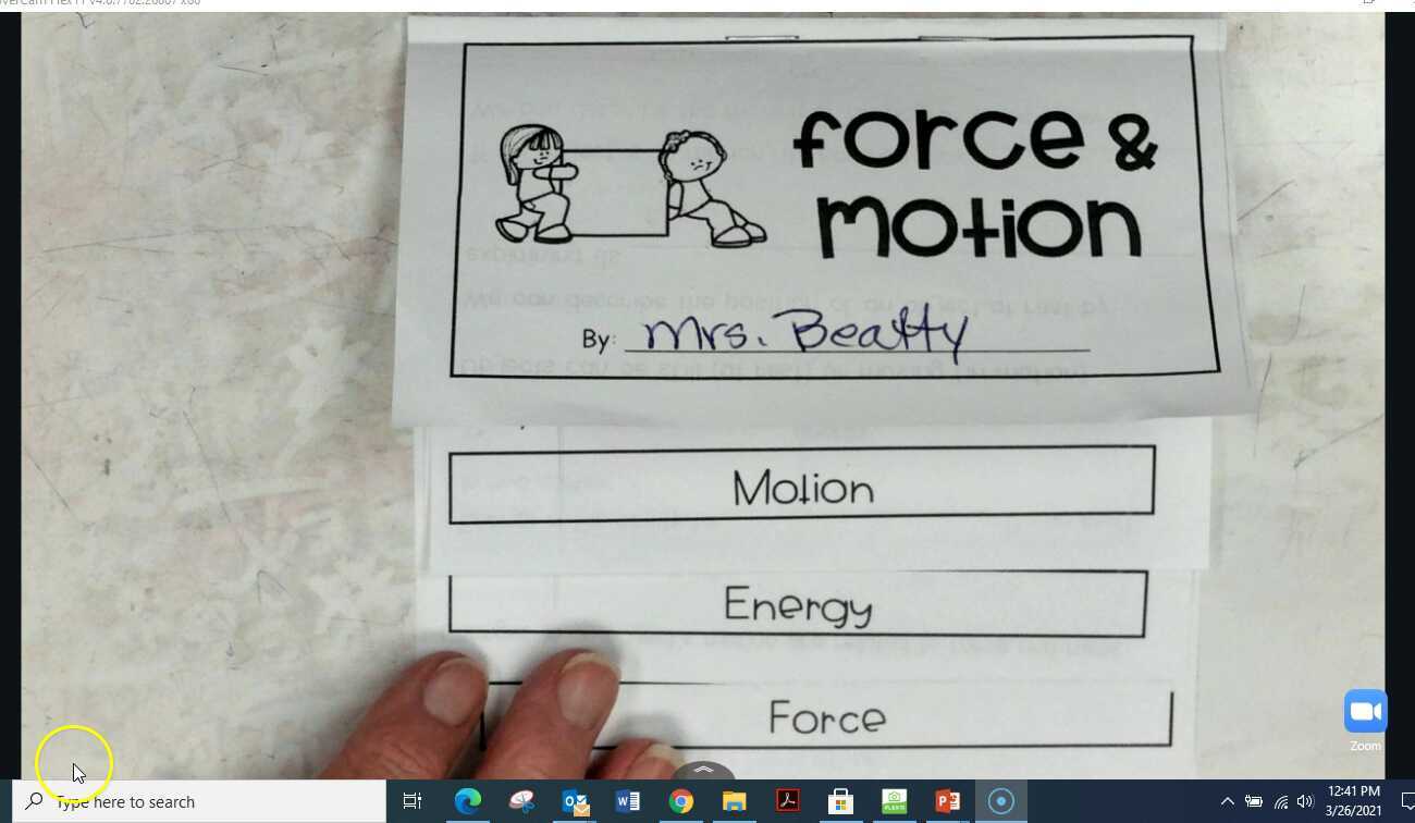 Force and Motion Flipbook