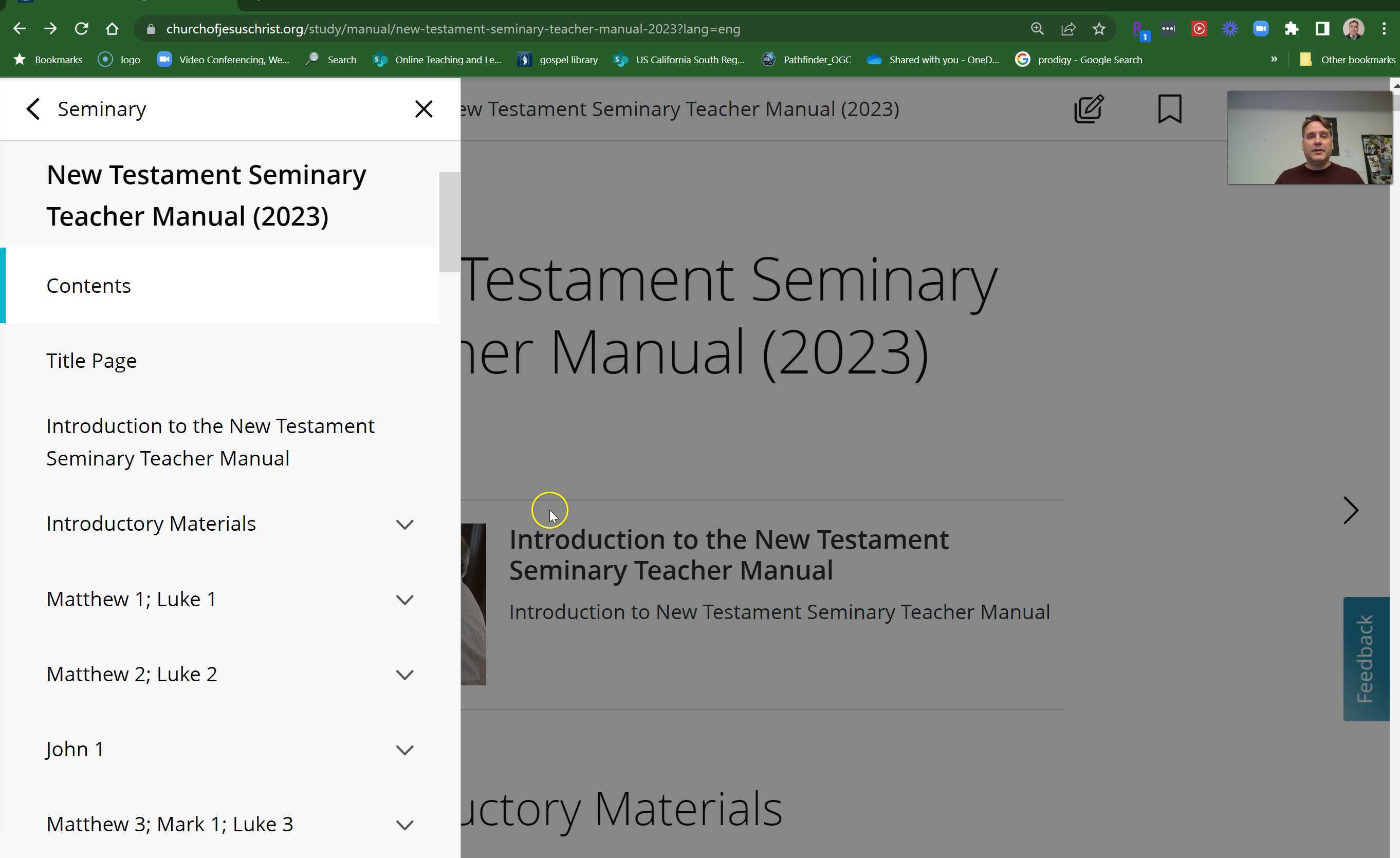 Weekly Overview in NT Curriculum 2023