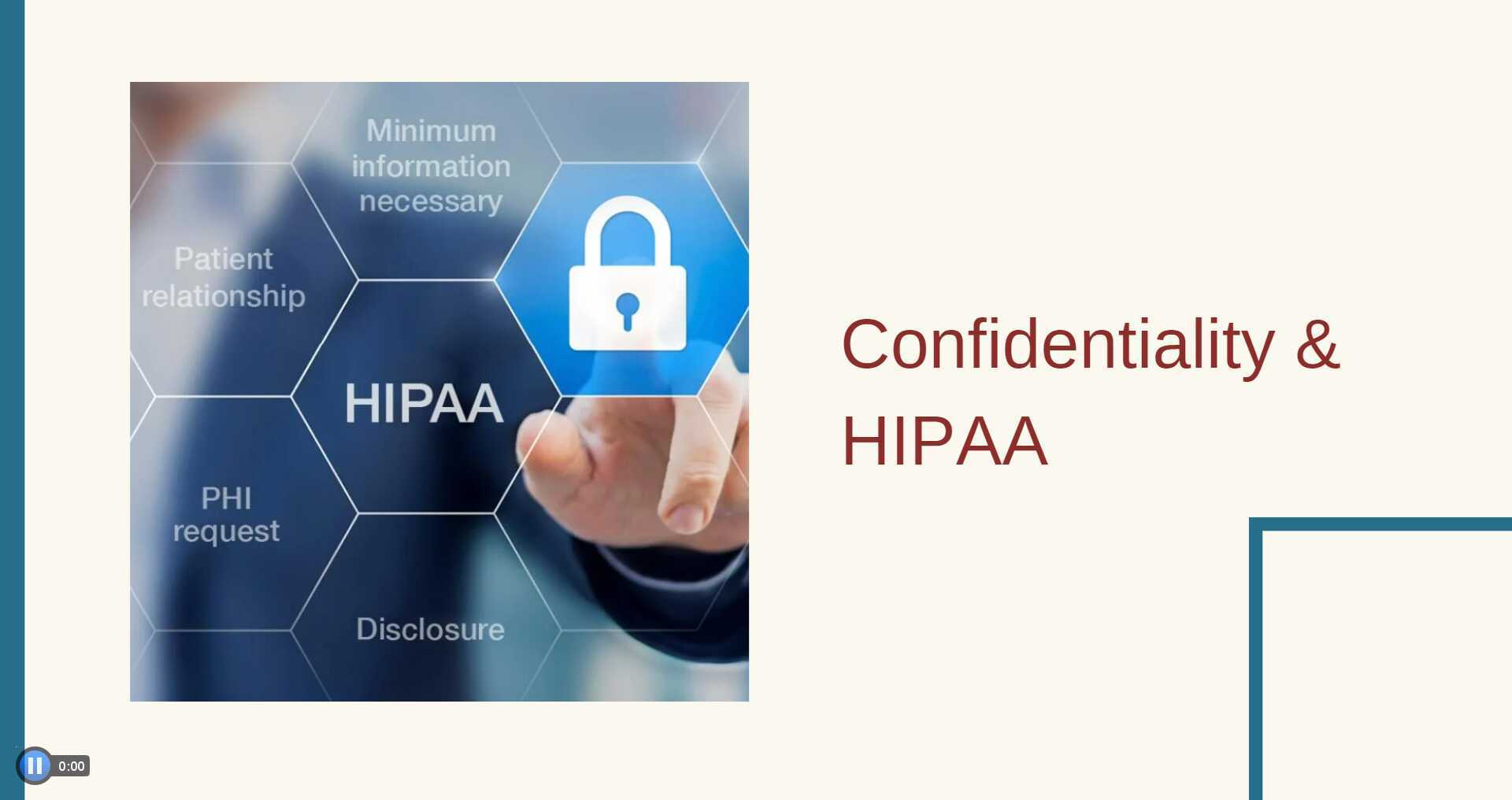 Confidentiality and HIPAA - New