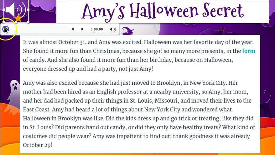 Amy's Halloween Secret Story Read Aloud