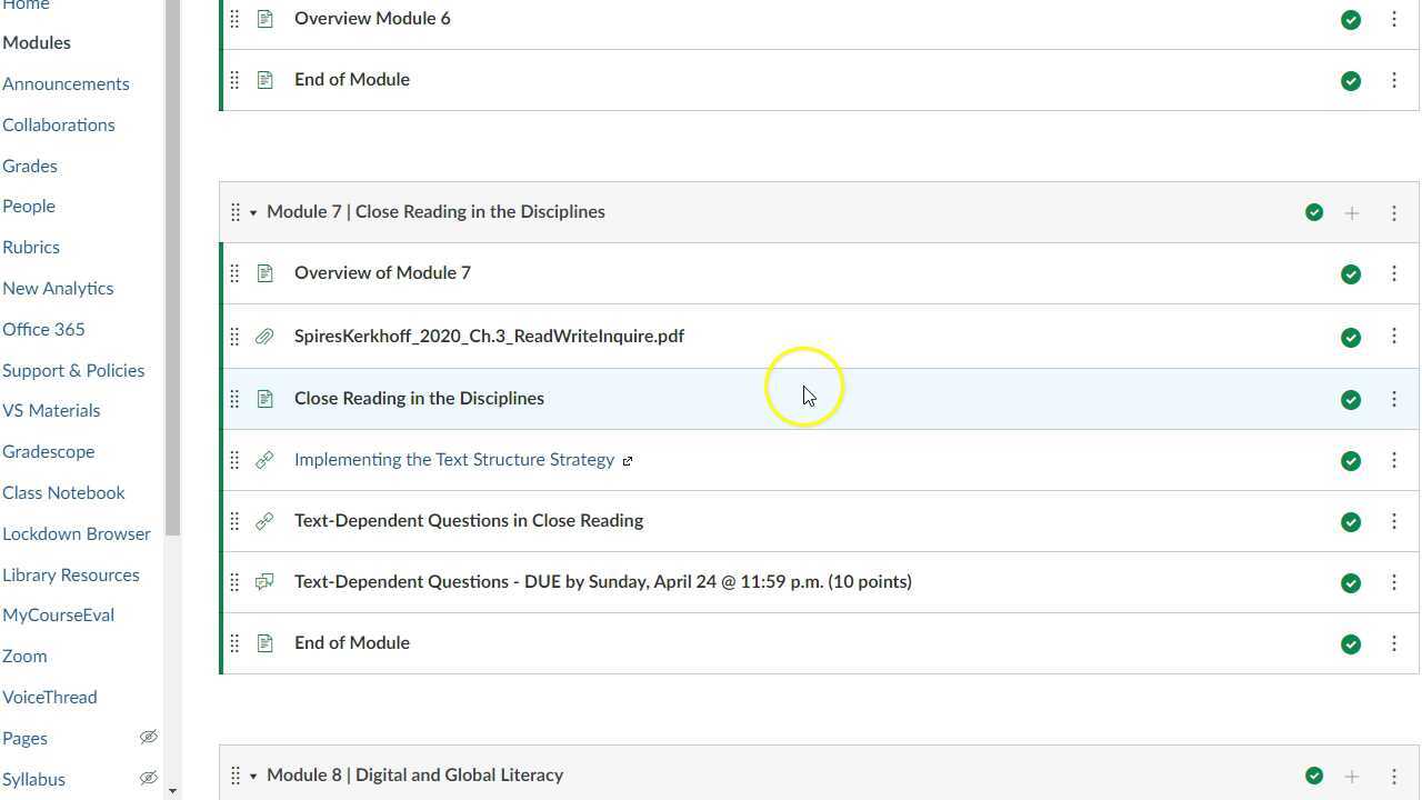 Module #7 wrapped up
