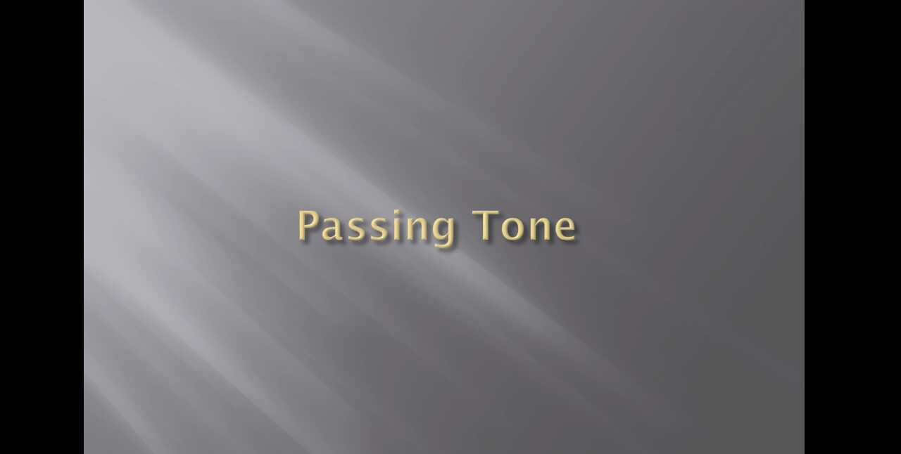 Online Music Theory Class no. 1 ( Unaccented Passing Tone )