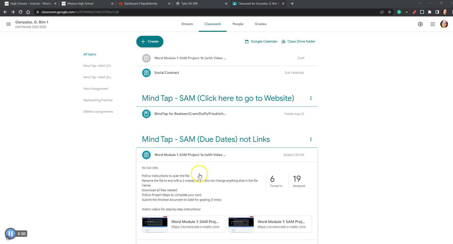 Word Module 1: SAM Project 1 B