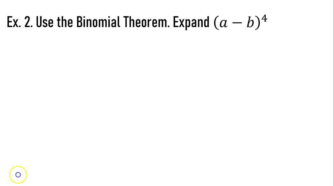 Binomial Theorem:Ex. 2
