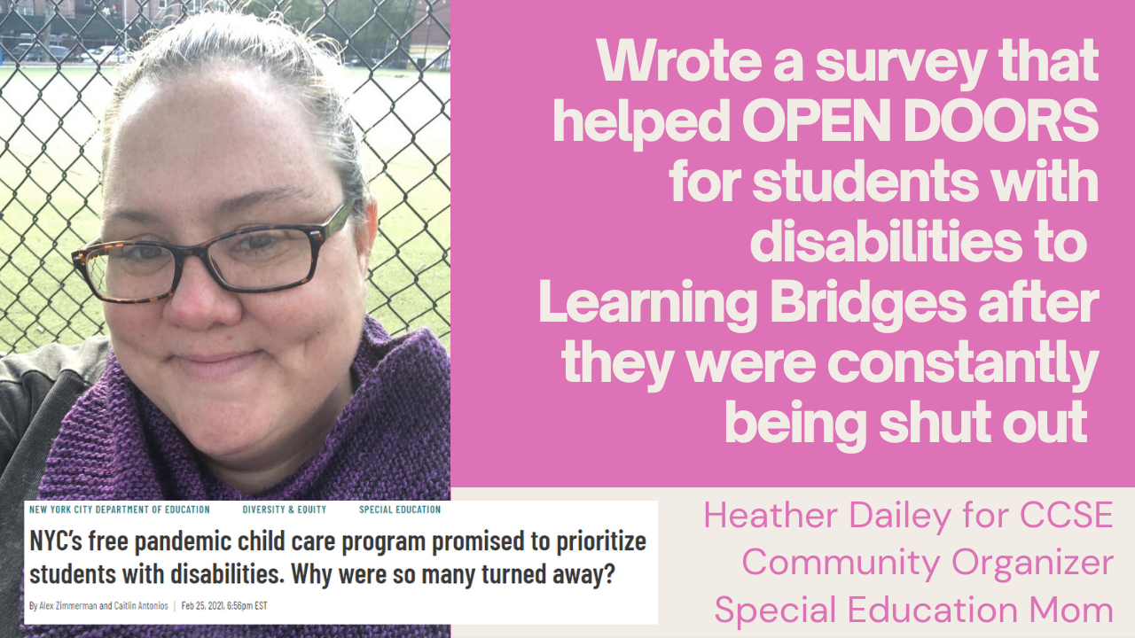 Heather Dailey for CCSE- Learning Bridges