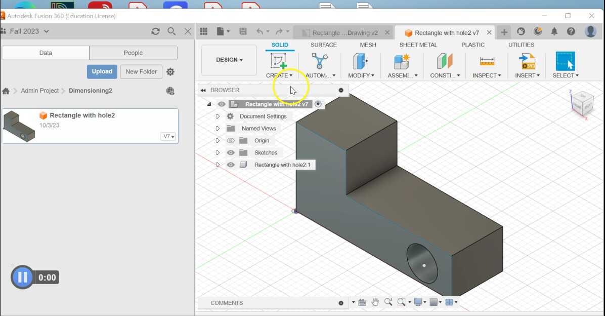 Dimension and add lines to shape