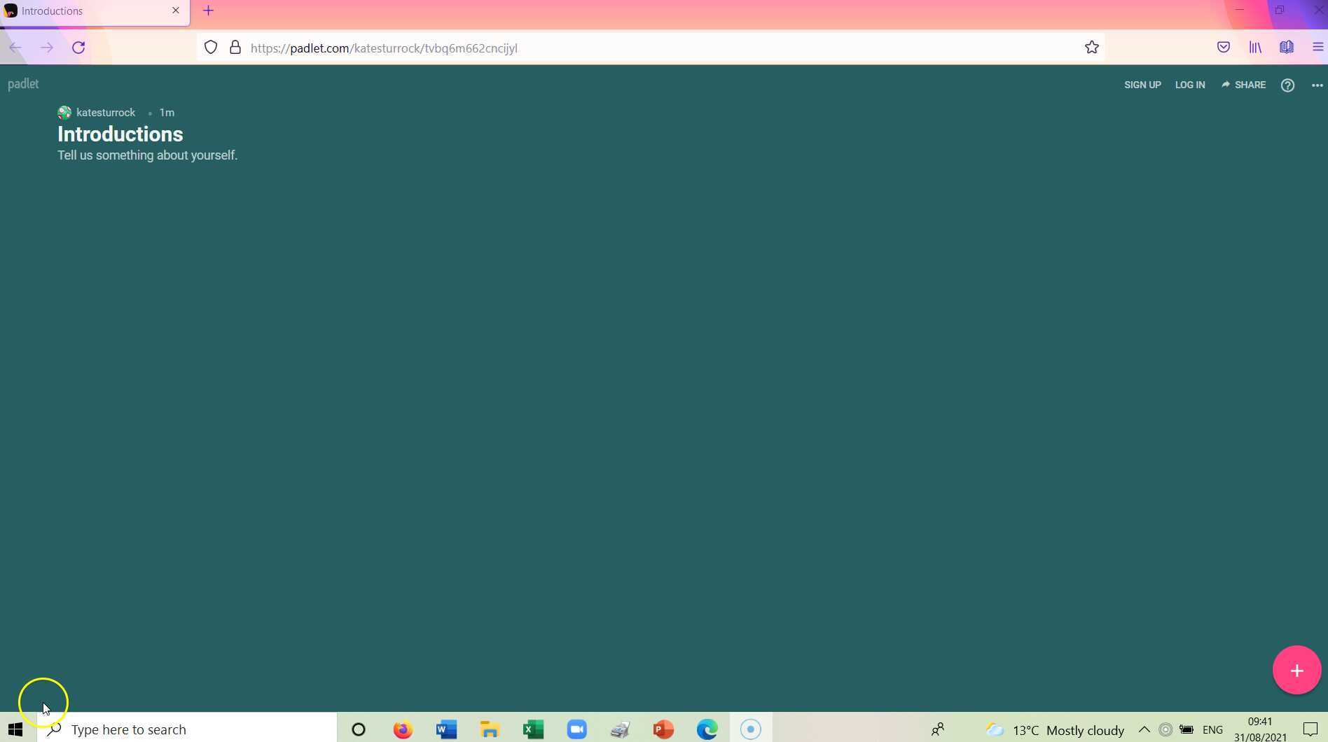 How to add a post to a padlet page