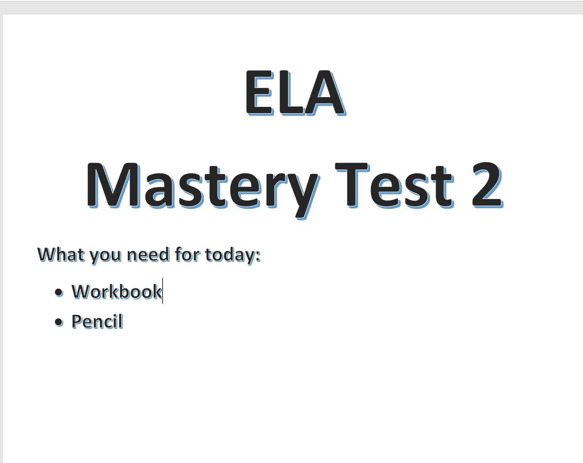 Mastery Test 2