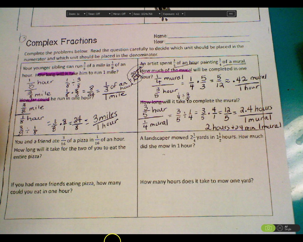 Complex Fraction notes part 2