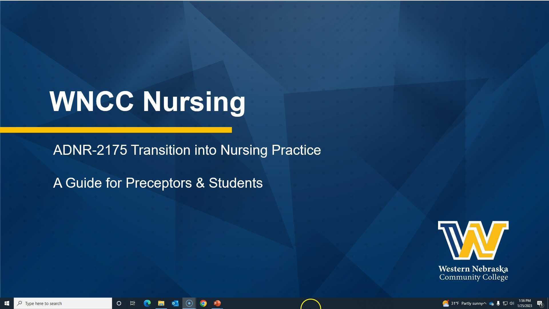 ADNR 2175 Preceptor_Student Orientation