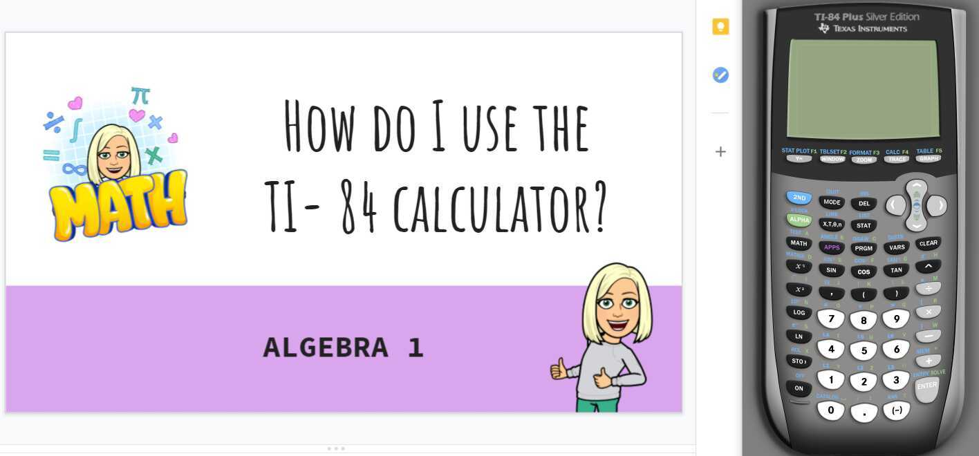 Unit 1: Solving Equations TI-84 Tips