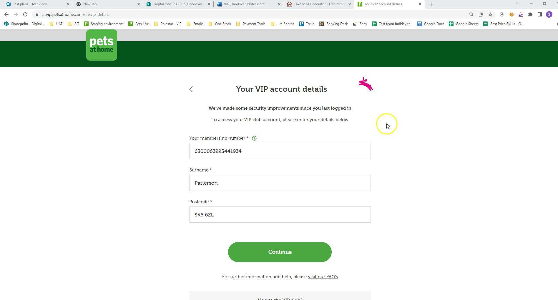 Log on Linking Ecomm Account and Microsite VIP Account - Creates a new ...