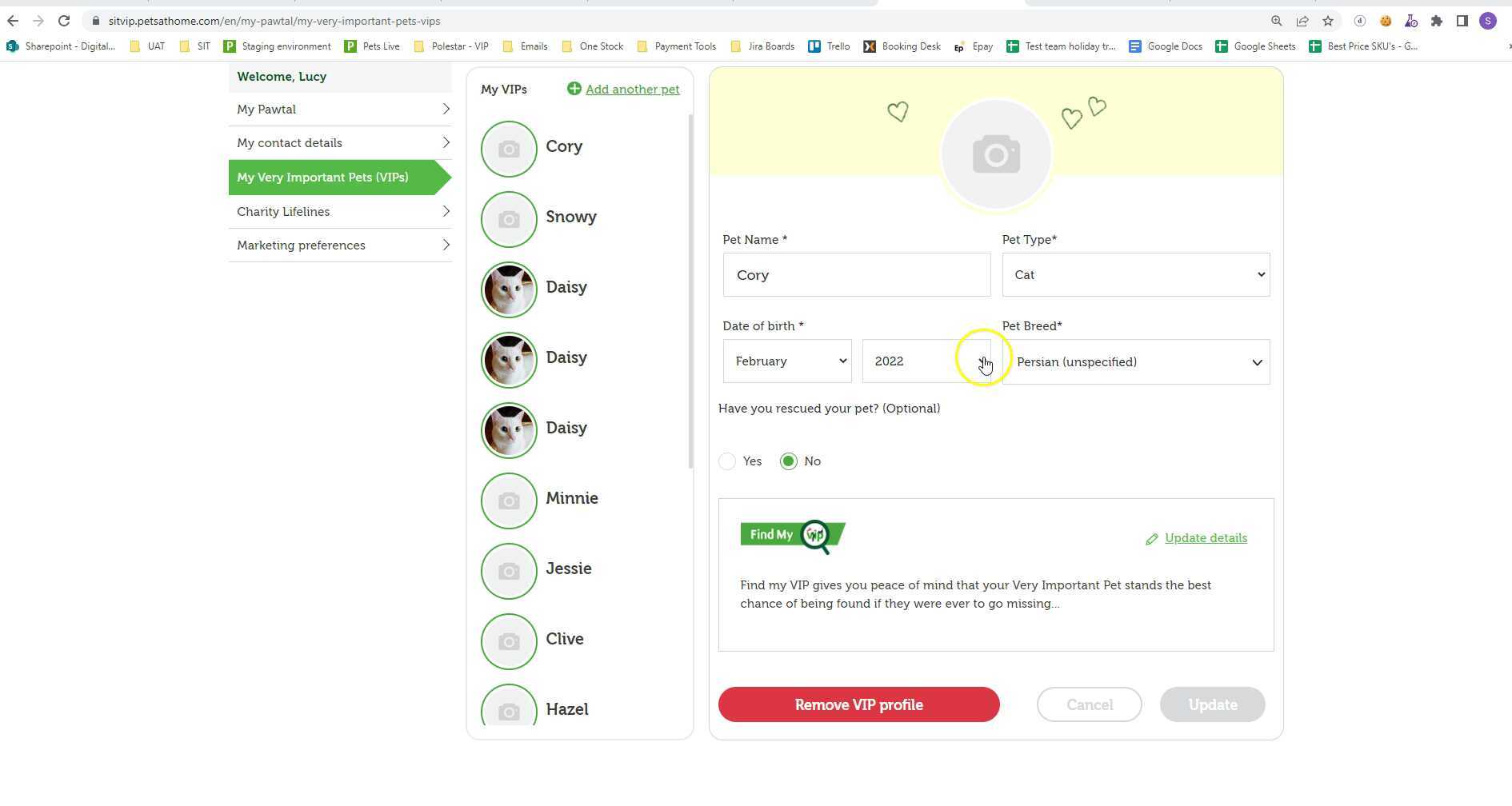 Salesforce Rescue/Rehome radio button is ticked