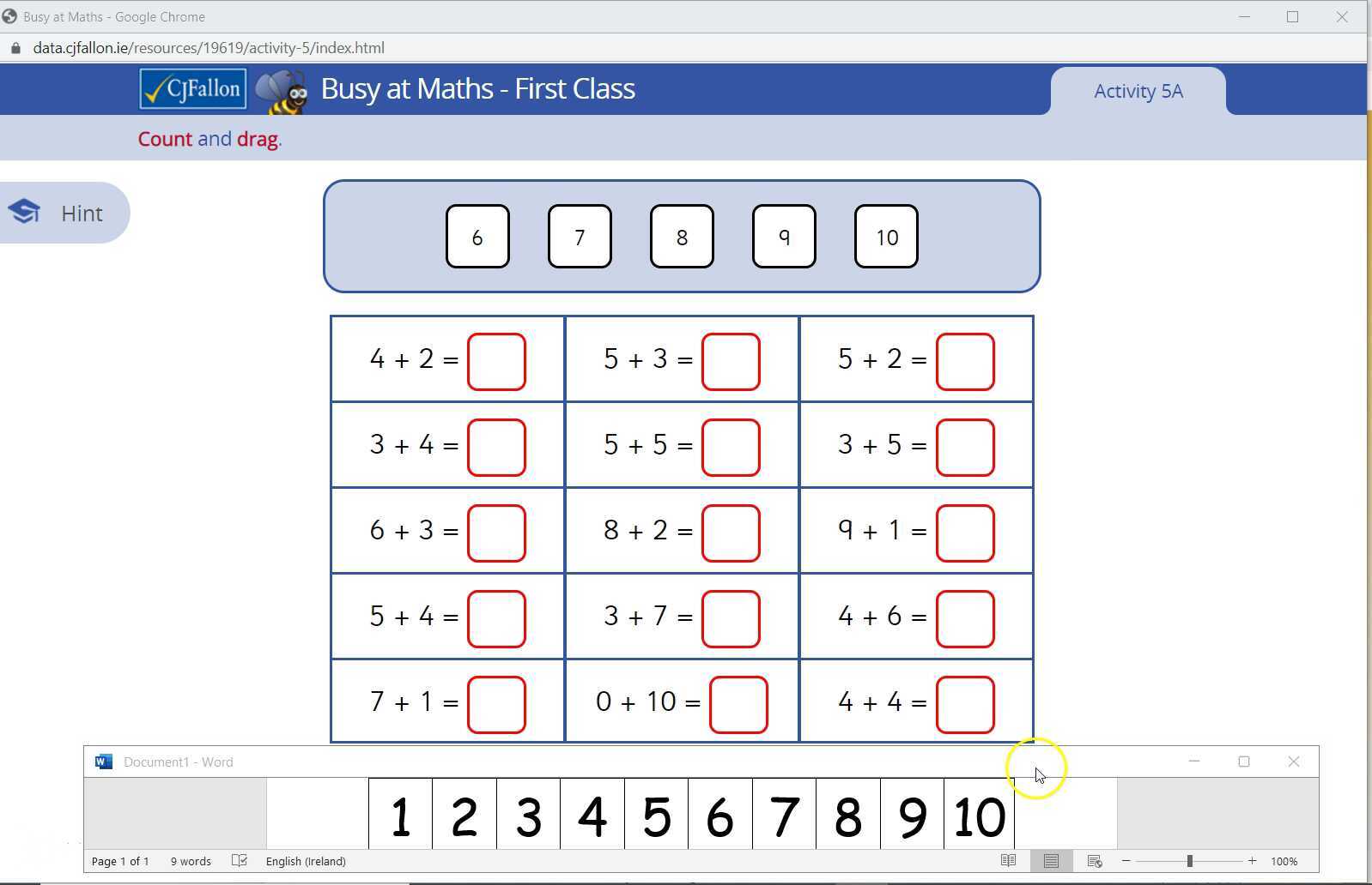 Busy At Maths 1st class page 5